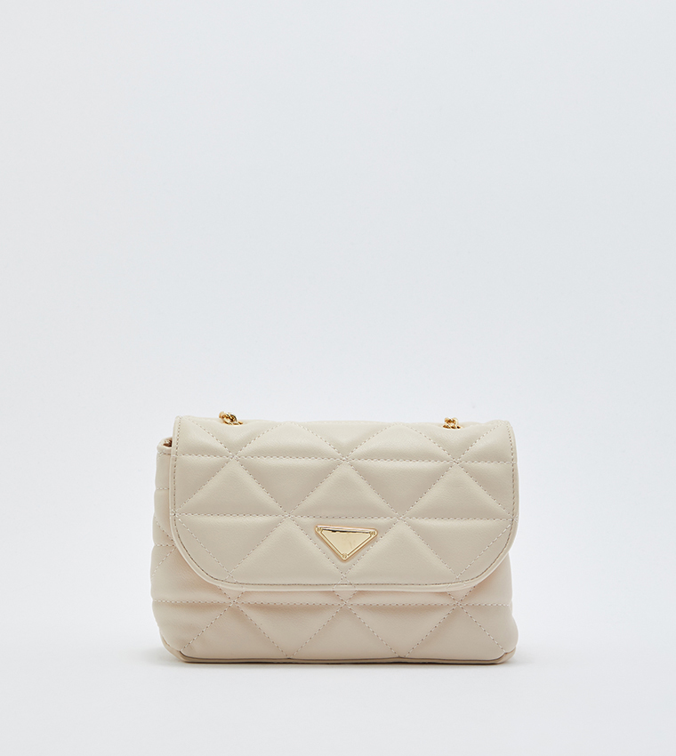 Buy ZAHA @ CCC Small Size Zip Clouser Cross Body Beige In Beige ...