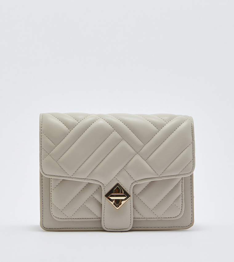 Buy ZAHA @ CCC Small Size Zip Clouser Cross Body Beige In Beige ...
