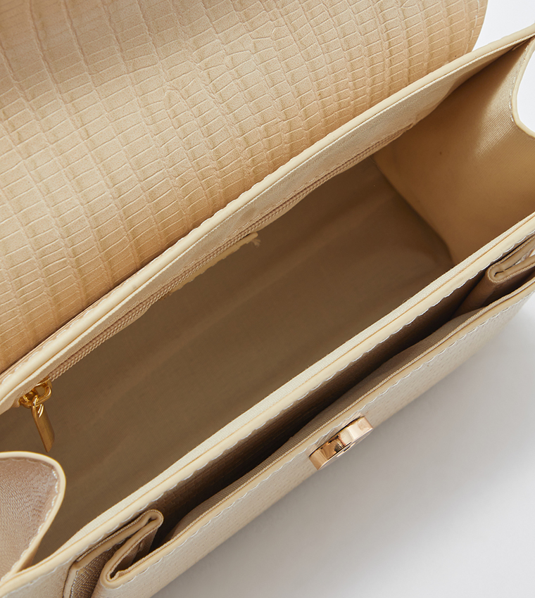 Buy ZAHA @ CCC Small Size Zip Clouser Cross Body Beige In Beige ...