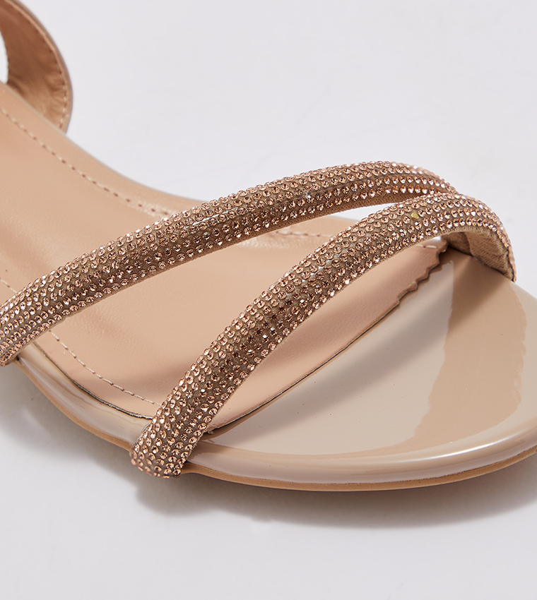 Buy ZAHA @ CCC Frances Low Heel Sandals Beige In Beige | 6thStreet Qatar