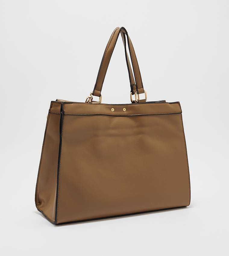 Buy ZAHA @ CCC Synthetic Shoulder Bag In Tan | 6thStreet Kuwait