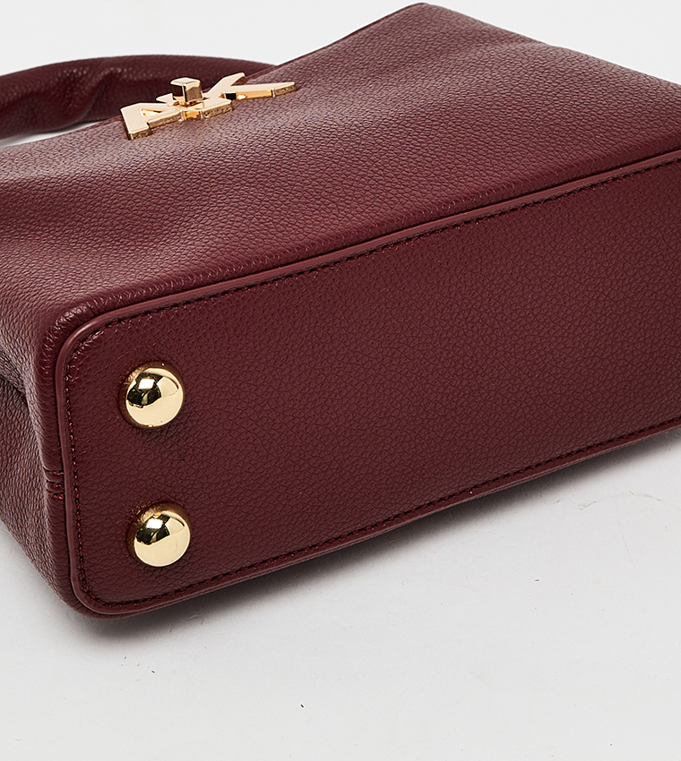 Buy Anne Klein Logo Detail Handheld Bag In Wine | 6thStreet UAE