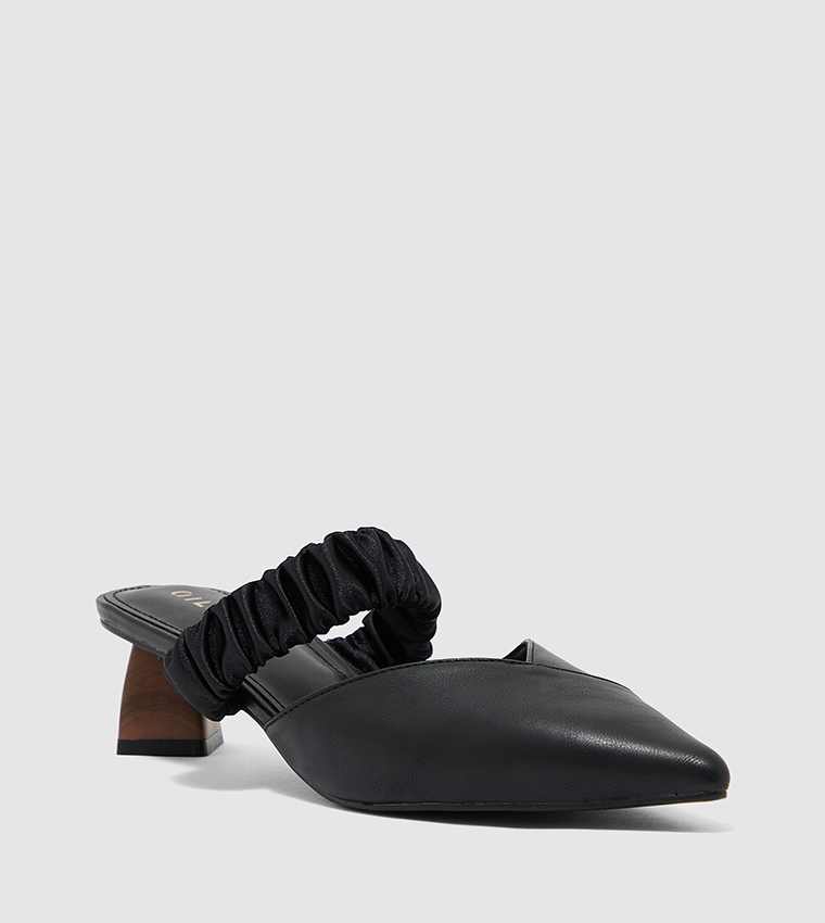 Buy HIS & HERS Low Heel Mules In Black | 6thStreet Qatar