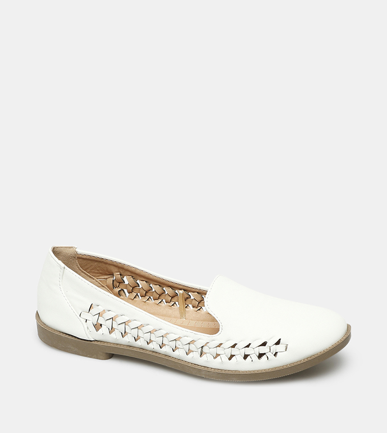 Buy HIS & HERS Embellished Ballarinas In White | 6thStreet Qatar