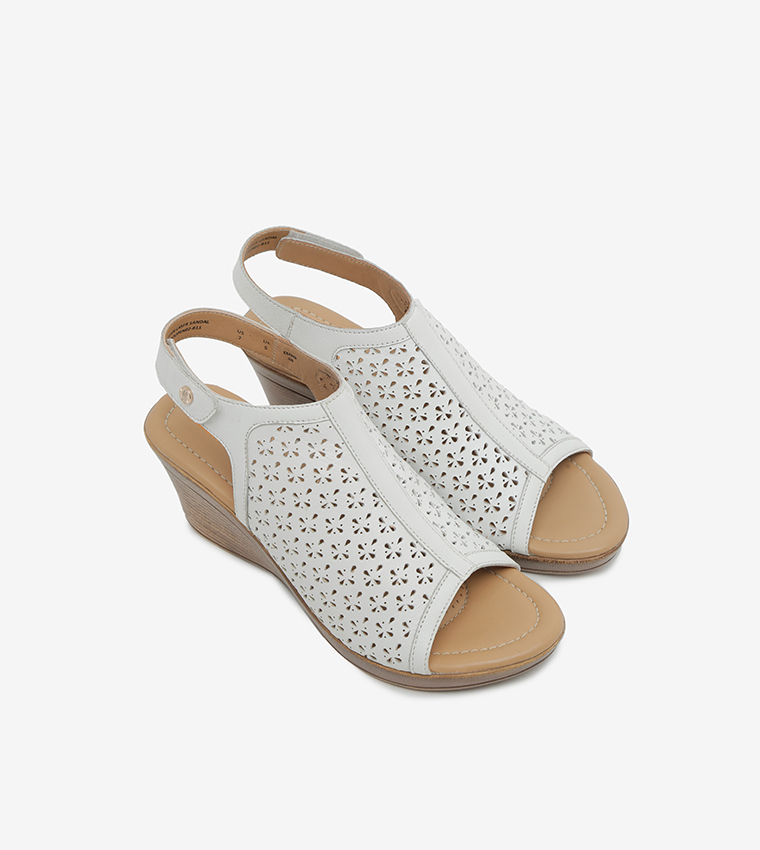Buy Hush Puppies Shoopen Laser Sandal White In White | 6thStreet UAE
