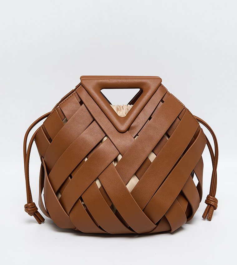 Buy Nine West Braided Bucket Bag In Brown | 6thStreet Saudi Arabia