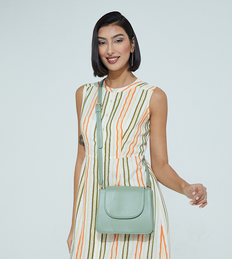 Buy CCC Classic Cross Body Bag In Green | 6thStreet UAE