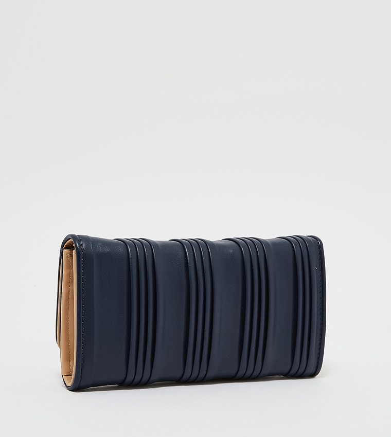 Buy Naturalizer NHW NARI Pleated Flap Sling Wallet In Blue | 6thStreet Oman