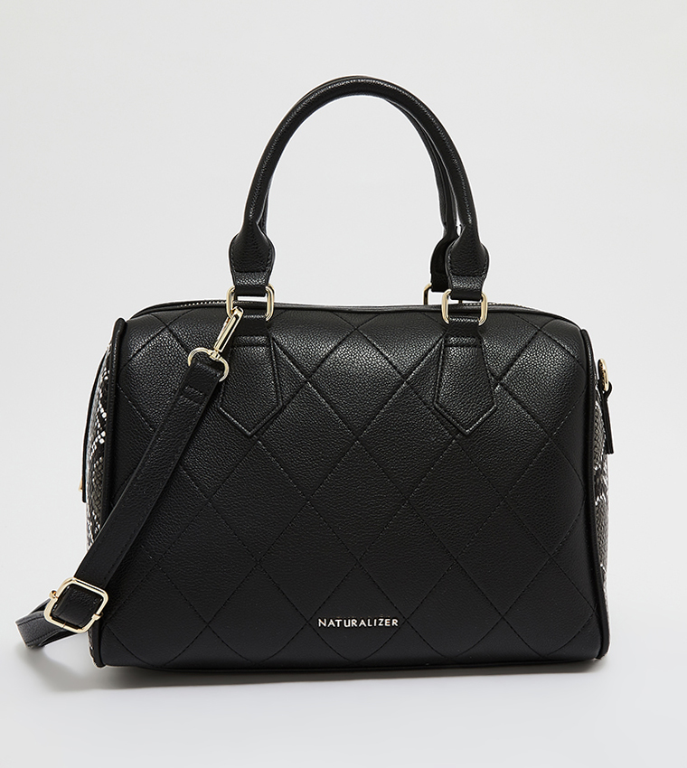 Buy Naturalizer NHB HANA Snake Pattern Satchel Bag In Black | 6thStreet UAE