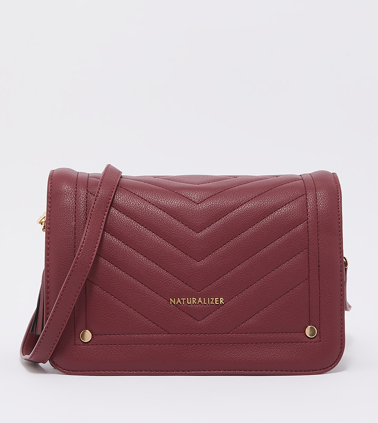 Buy Naturalizer NHB LENA Quilted Cross Body Bag In Plum | 6thStreet UAE
