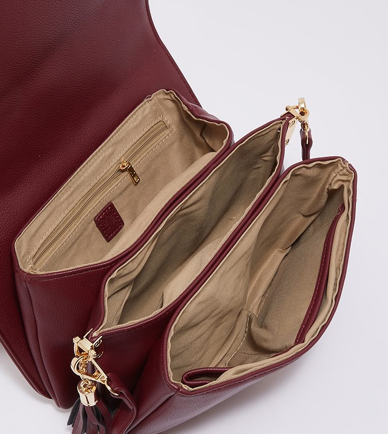 Buy Naturalizer NHB LENA Quilted Cross Body Bag In Plum | 6thStreet UAE