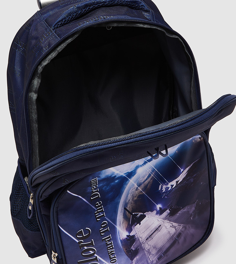 Buy Austin Reed @ CCC Kids Printed Trolley Backpack In Blue | 6thStreet UAE