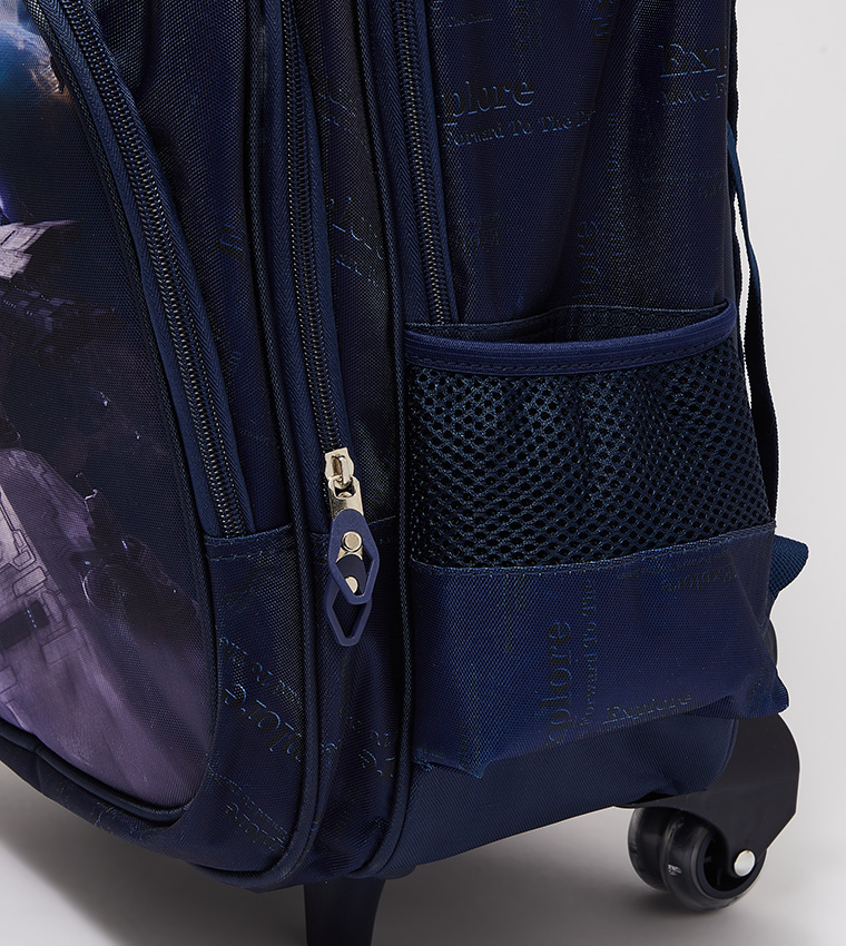 Buy Austin Reed @ CCC Kids Printed Trolley Backpack In Blue | 6thStreet UAE