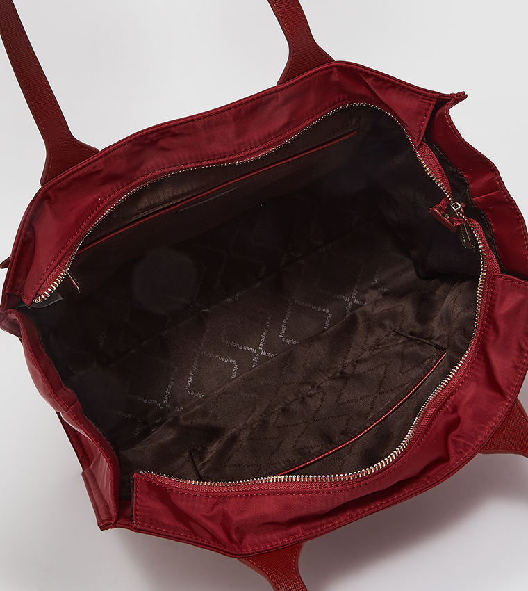 Buy Hush Puppies Yammy Top Zip Closure Water Resistant Nylon Tote Bag ...