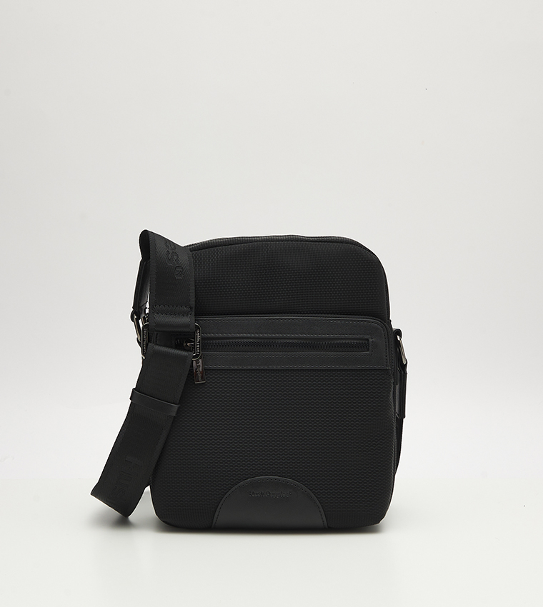 Buy Hush Puppies Textured Crossbody Bag In Black | 6thStreet UAE