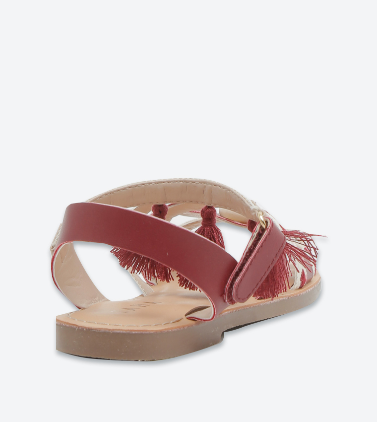 Buy ZAHA @ CCC Leather Sandals For Unisex Kids Red In Red | 6thStreet ...