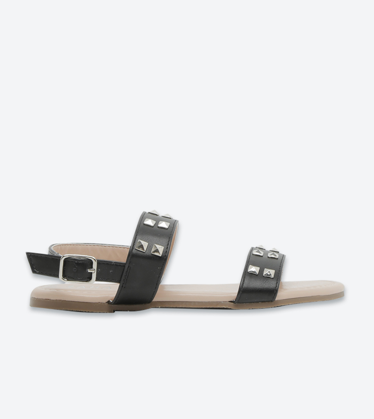 Buy ZAHA @ CCC Leather Sandals For Unisex Kids Black In Black ...
