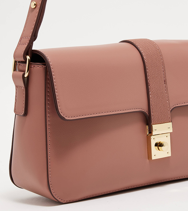 Buy Berastogi @ CCC Push Lock Shoulder Bag In Peach | 6thStreet Kuwait