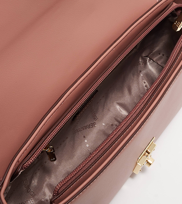 Buy Berastogi @ CCC Push Lock Shoulder Bag In Peach | 6thStreet Kuwait
