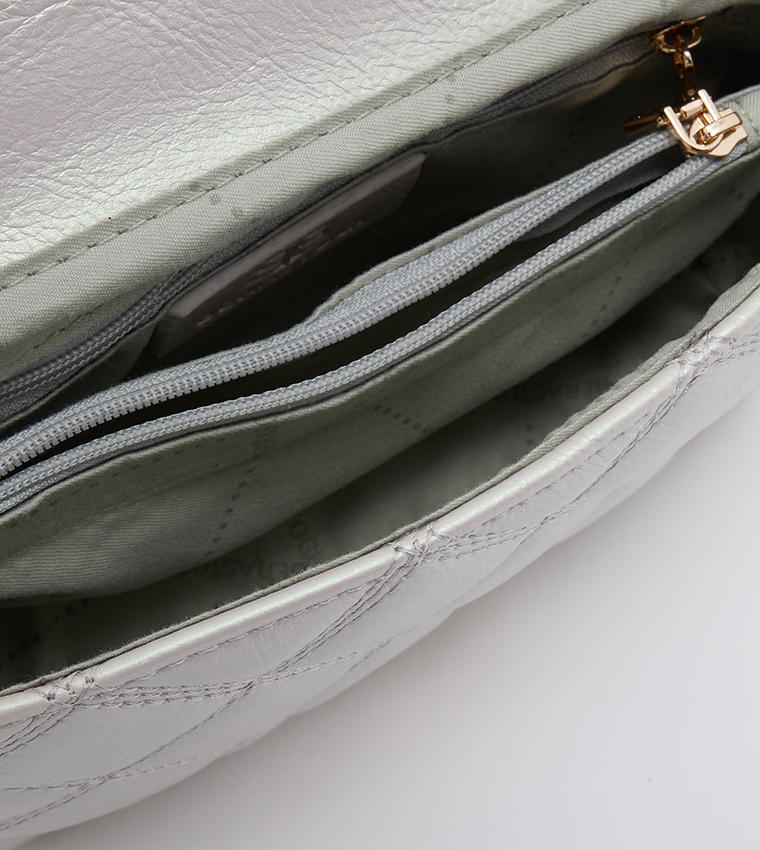 Buy Berastogi @ CCC Solid Quilted Top Handle Bag In Silver | 6thStreet UAE