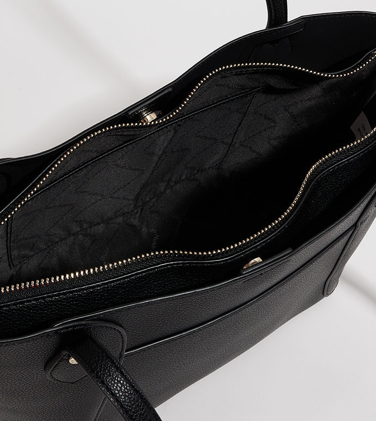 Buy Hush Puppies MARGOT Logo Detail Tote Bag In Black | 6thStreet UAE