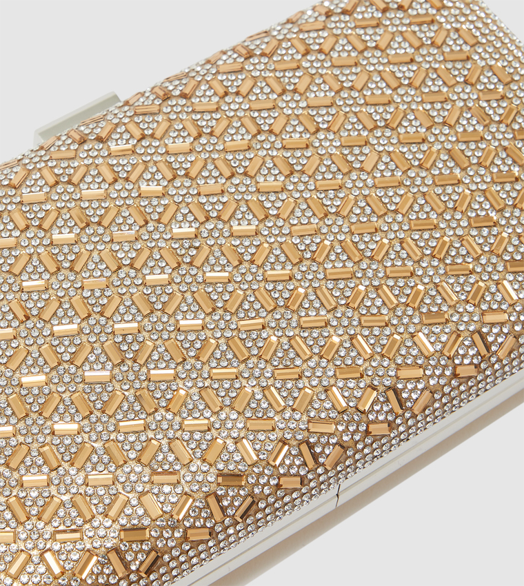 Buy ZAHA @ CCC Clutches Bag Gold In Gold | 6thStreet Qatar