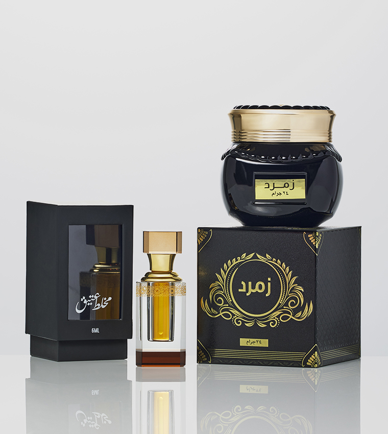 Buy Niran Mukhallat Ateeq (6ml) & Zumrod Oud Moatter (24g) By Niran In ...