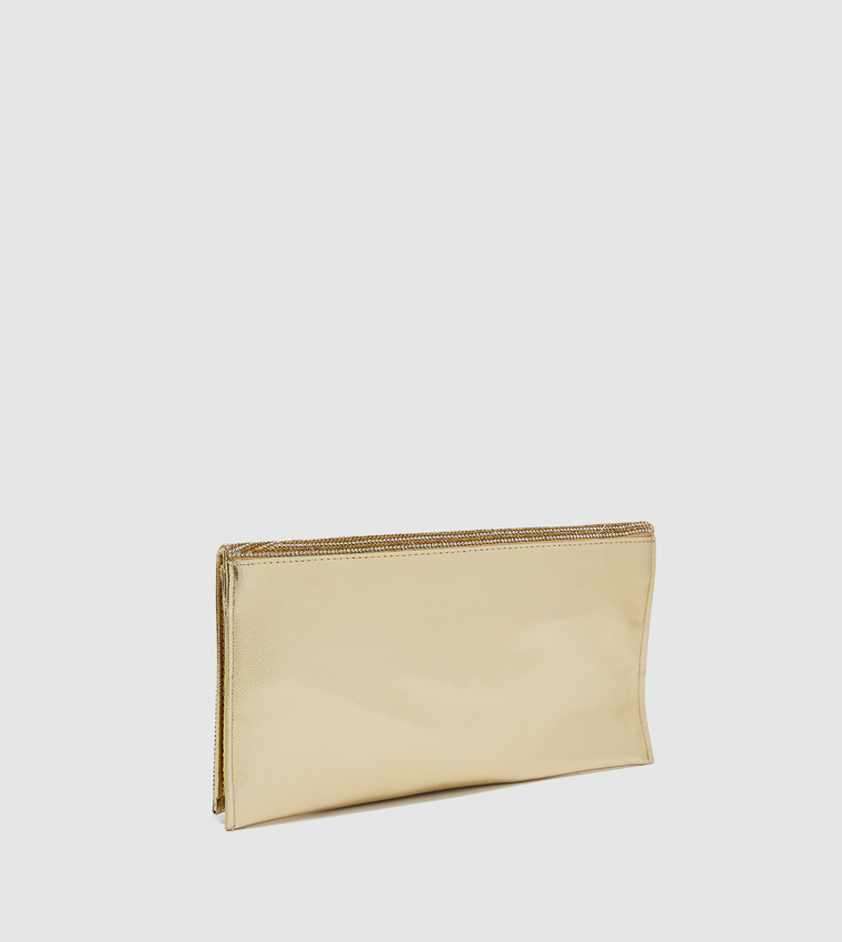Buy ZAHA @ CCC Clutches Bag Gold In Gold | 6thStreet Qatar