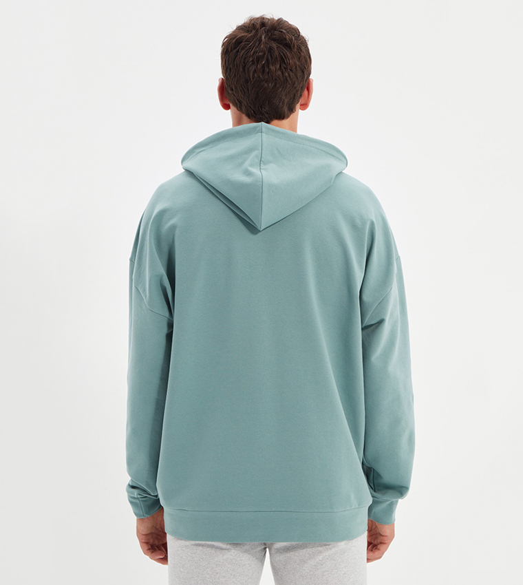 Buy Trendyol Label Basic Sweatshirt In Green | 6thStreet Qatar