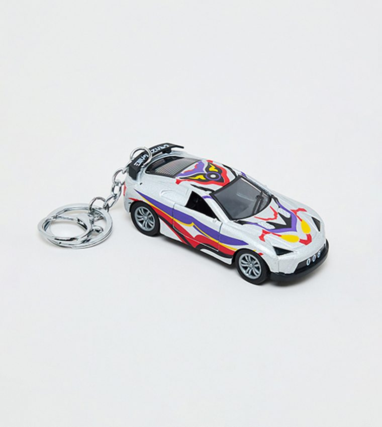 Buy R&B Racing Car Keychain In Silver | 6thStreet UAE