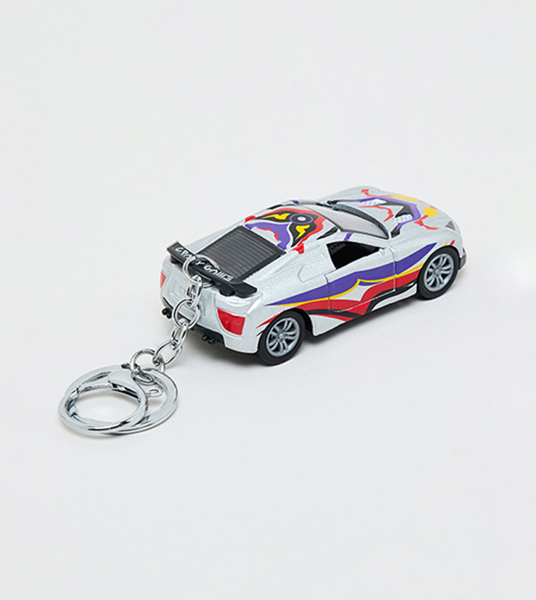 Buy R&B Racing Car Keychain In Silver | 6thStreet UAE