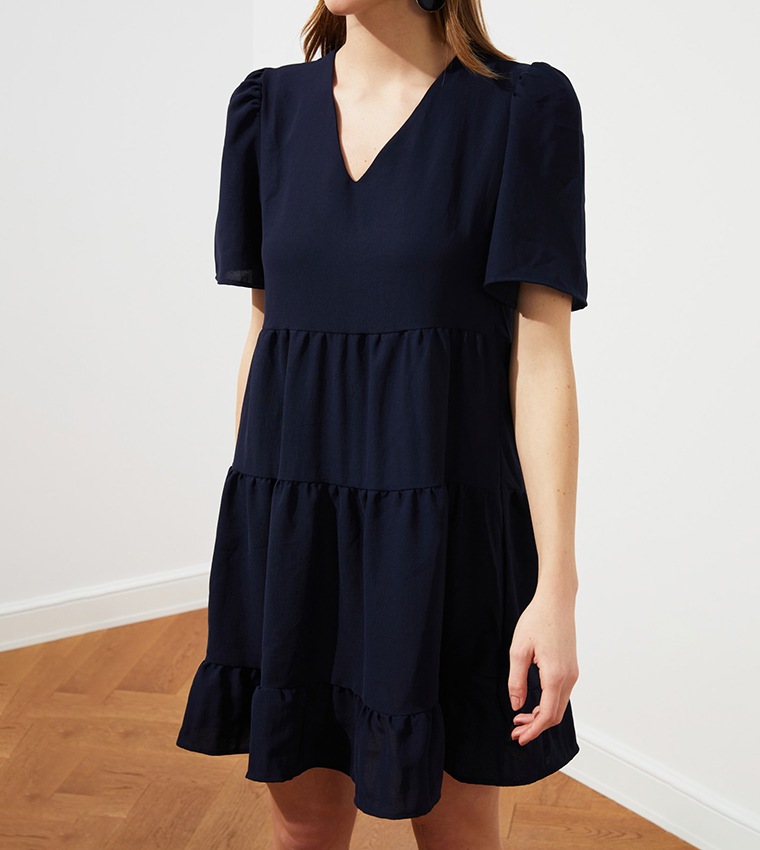 Buy Trendyol Outlet Wide Cut Dress In NAVY BLUE | 6thStreet UAE