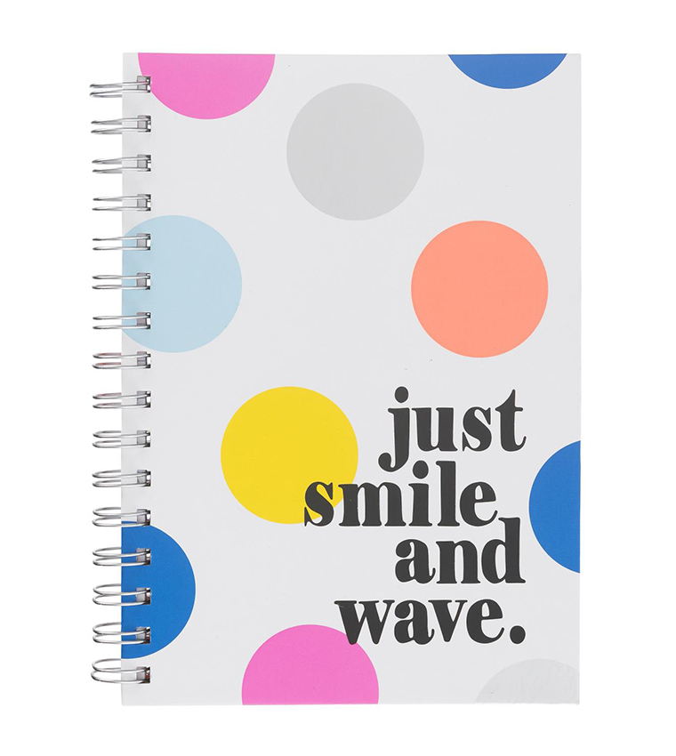 Buy Hema Notebook A5 Spiral Cardboard Smile Bold In Multiple Colors ...