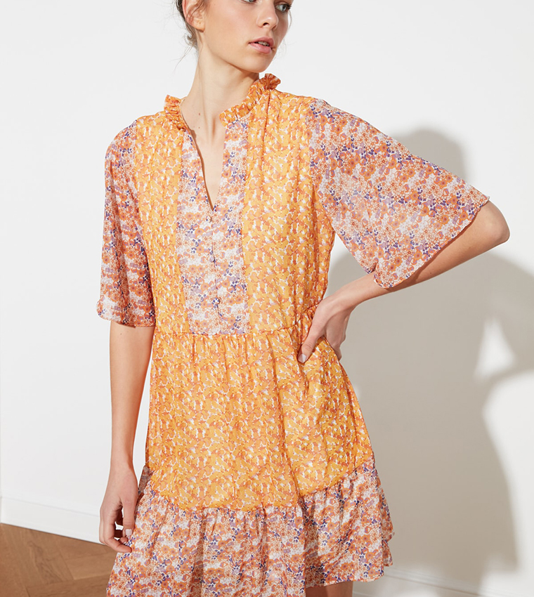 Buy Trendyol Pattern Block Dress In Multiple Colors | 6thStreet UAE