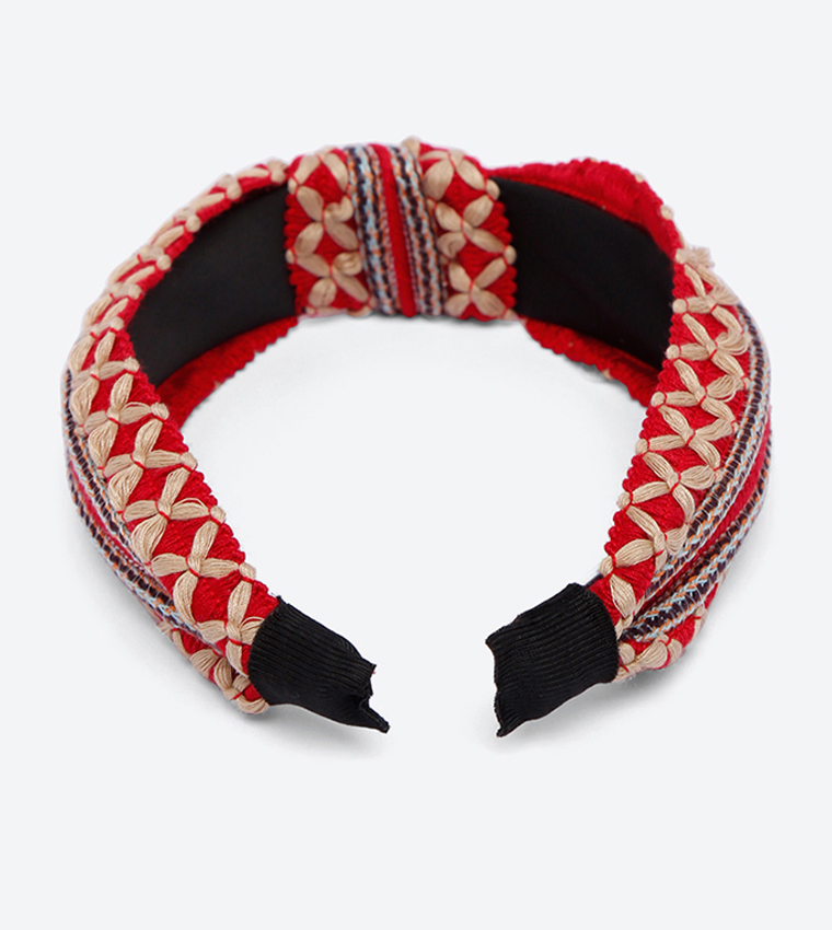 Buy Aldo Accessories Woven Design Hair Band Red In Red | 6thStreet Bahrain