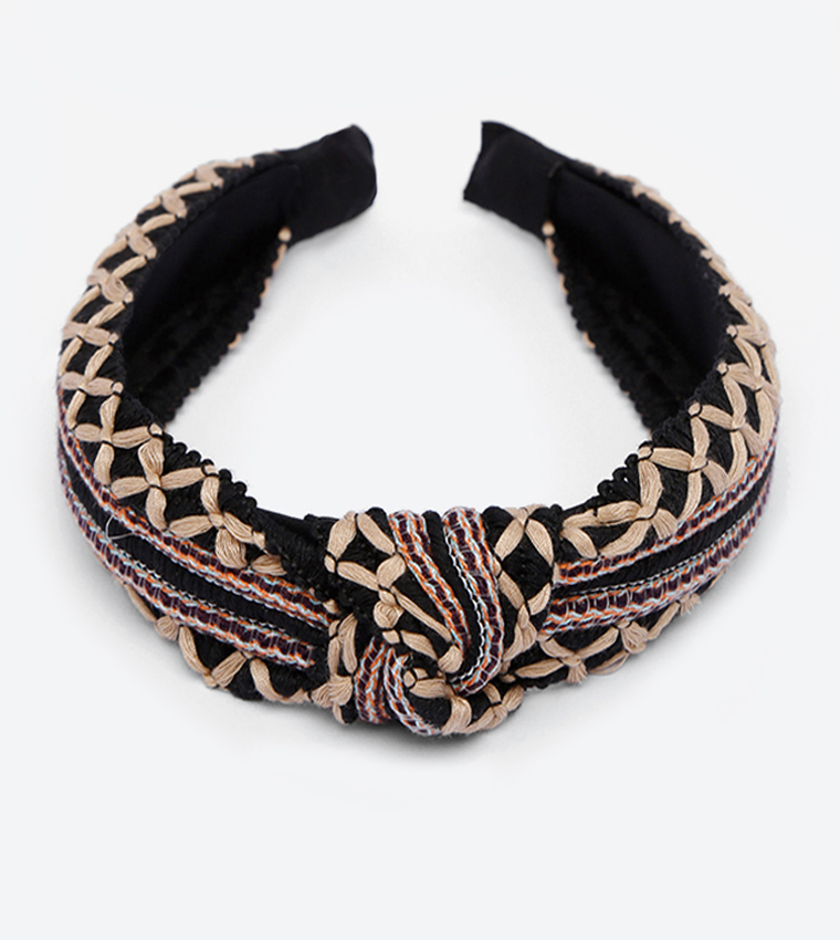 Buy Aldo Accessories Woven Design Hair Band Black In Black | 6thStreet ...
