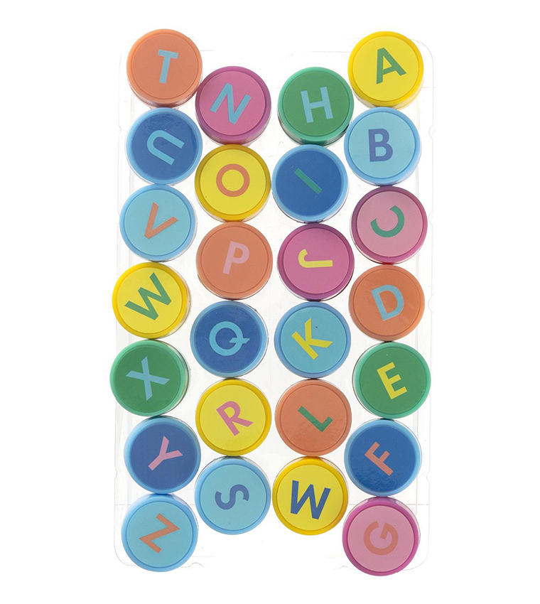 Buy Hema Alphabet Stamps With Ink In Multiple Colors | 6thStreet Qatar