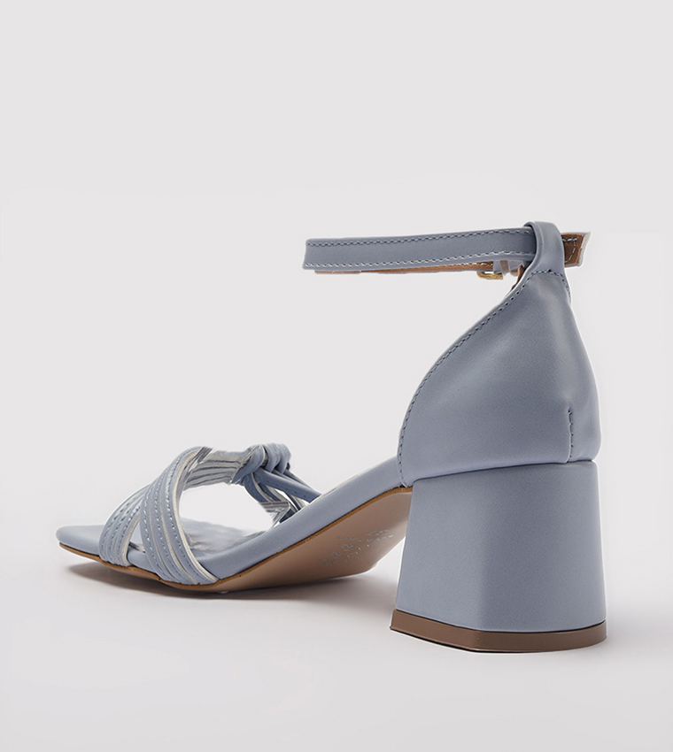 Buy Trendyol Classic Block Heel Sandals In Blue | 6thStreet UAE