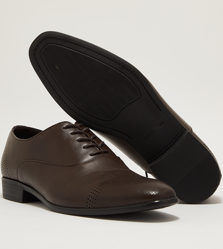 Buy Call It Spring Jonathan Lace Up Formal Shoes In Brown | 6thStreet UAE