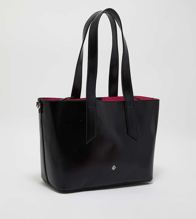 Buy Call It Spring Rubi Zippered Tote Bag Set In Black | 6thStreet UAE