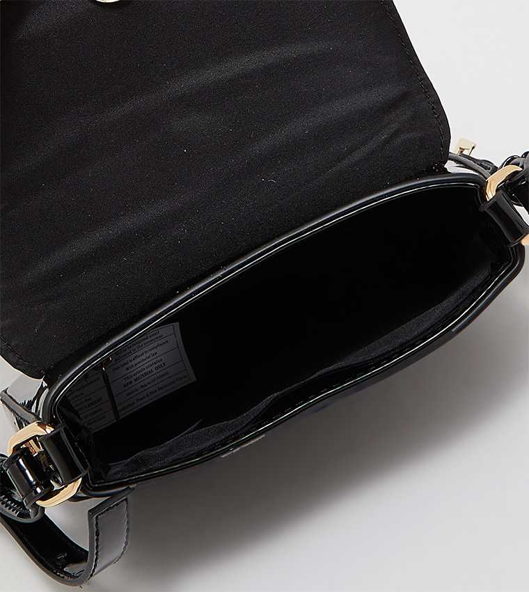 Buy Call It Spring Icyy Flapped Shoulder Bag In Black | 6thStreet UAE