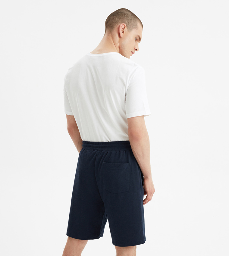 Buy Trendyol Regular Fit Licensed Smiley World Shorts & Bermuda In Blue ...