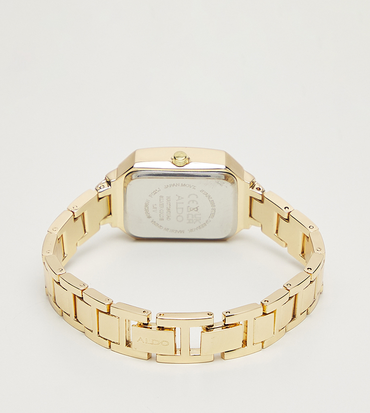 Buy Aldo Accessories THUNAD Watch And Embellished Bracelet Set In Gold ...