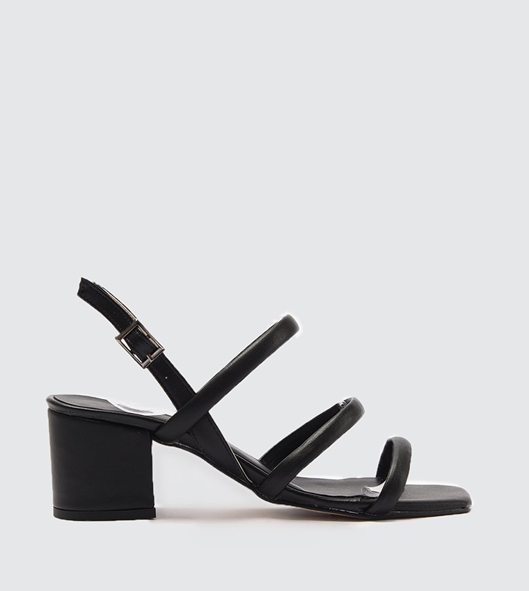 Buy Trendyol Classic Block Heel Sandals In Black | 6thStreet Kuwait