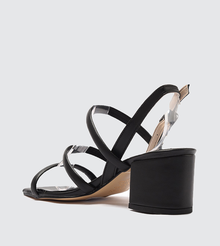Buy Trendyol Classic Block Heel Sandals In Black | 6thStreet Qatar