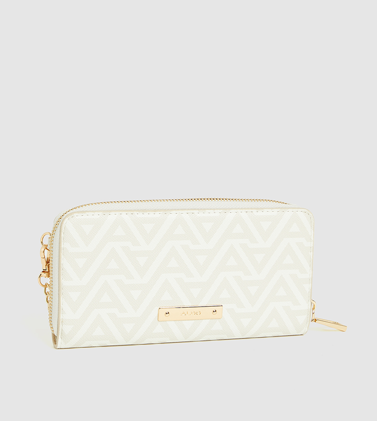 Buy Aldo ESAI Monogram Patterned Wallet With Chain In Beige | 6thStreet UAE