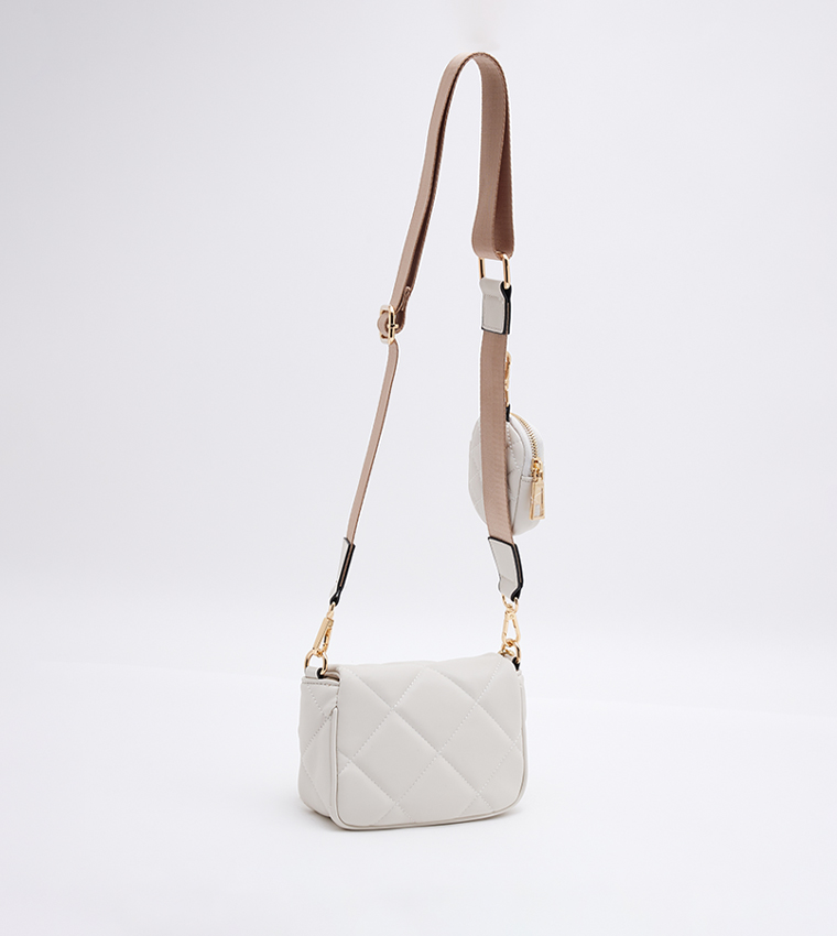 Buy Aldo MININORIE Quilted Crossbody Bag In White | 6thStreet Qatar
