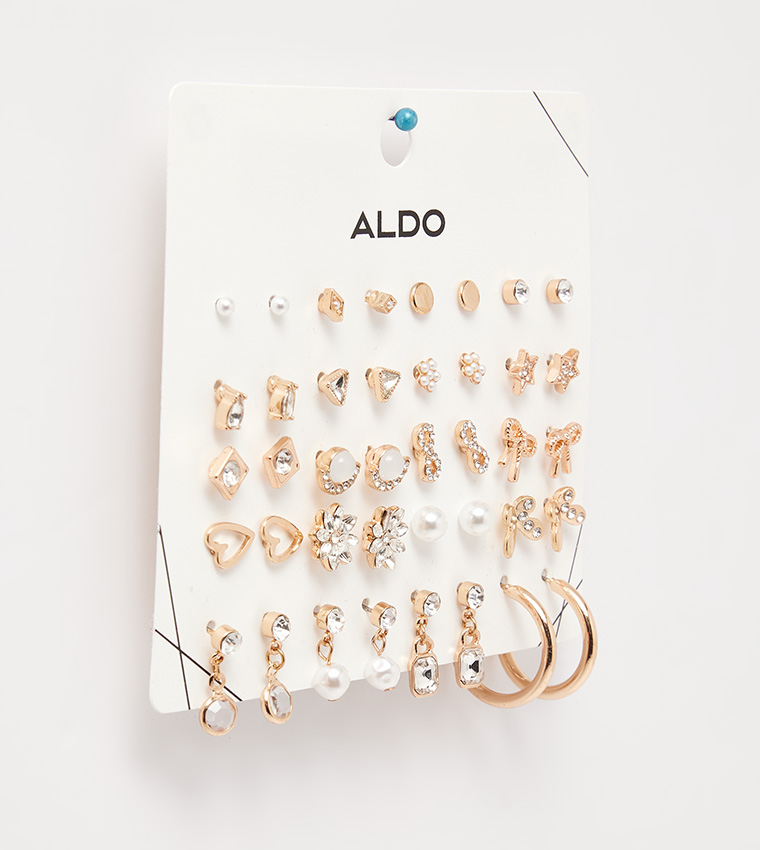 Buy Aldo Accessories DELPHINII Multipack Earrings In Gold | 6thStreet Qatar