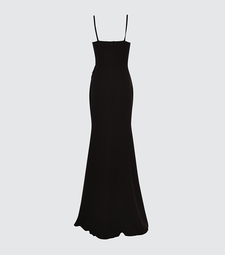 Buy Trendyol Ruffle Evening Dress & Graduation Gown In Black ...