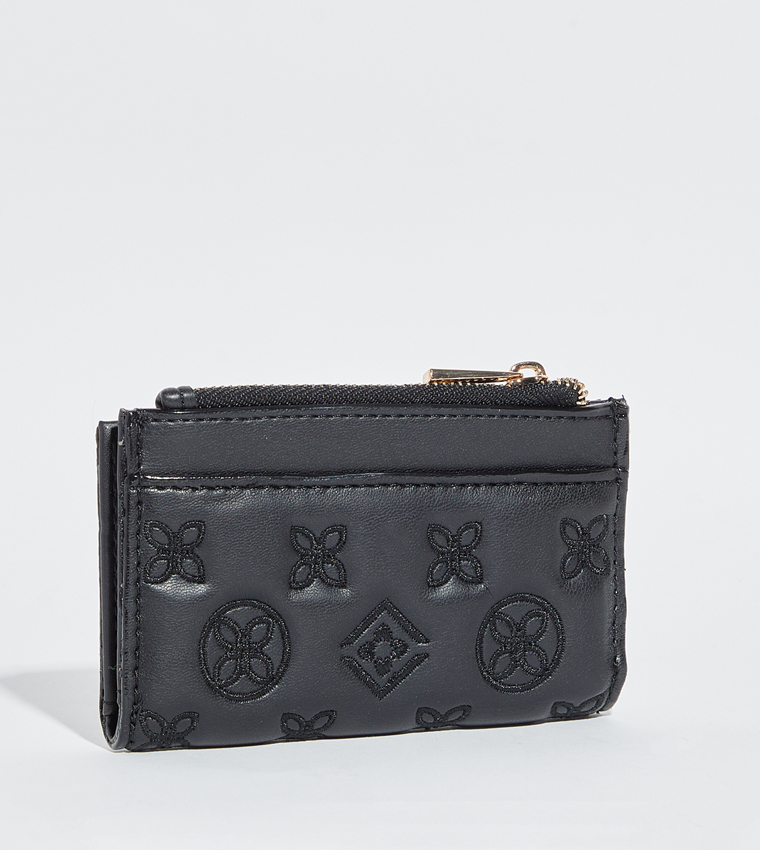 Buy Aldo ARCANE Embroidered Bi Fold Wallet In Black | 6thStreet UAE